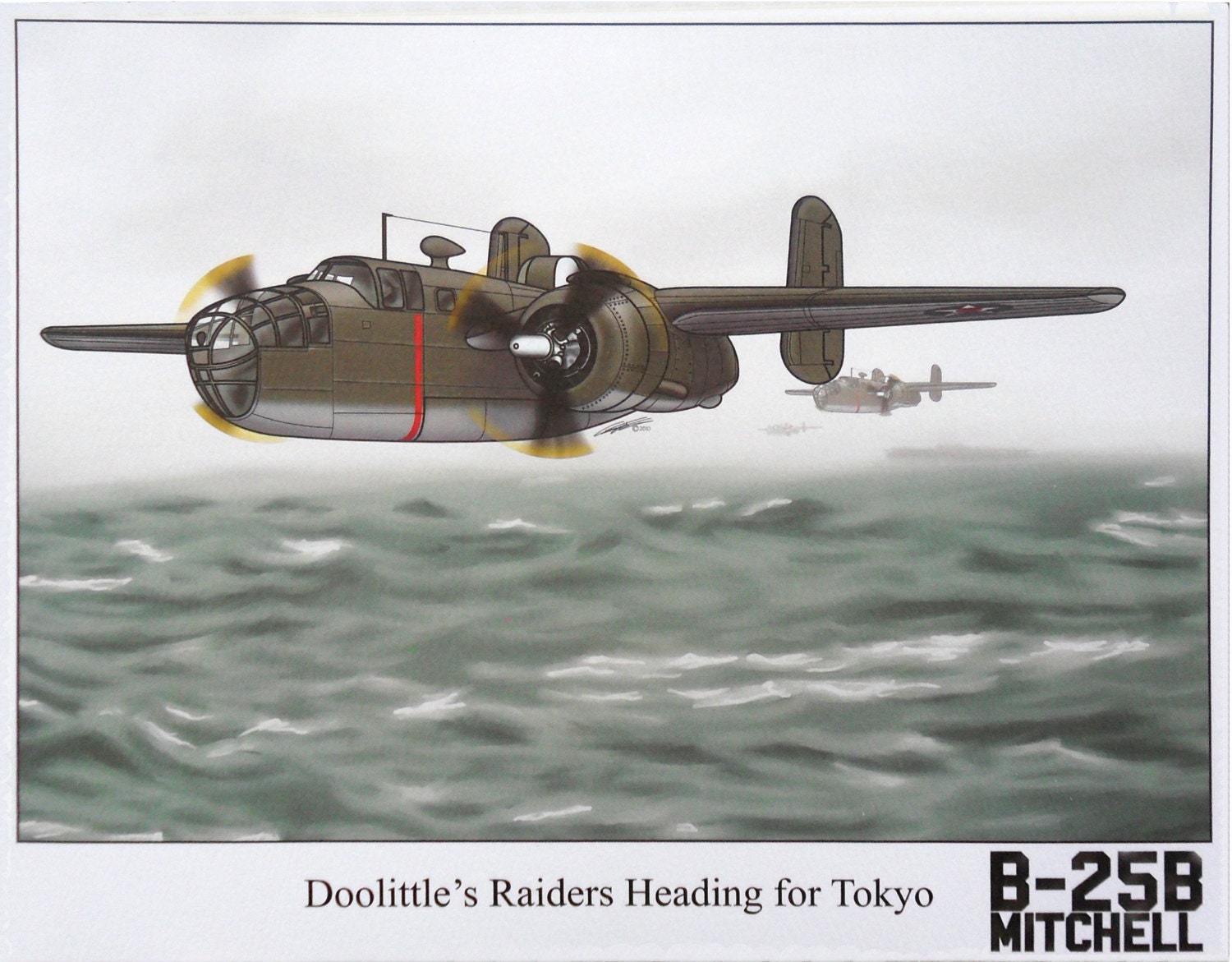 Launching the Doolittle Raid art print 18 April 1942 aviation