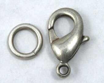 Silver hook clasps | Etsy