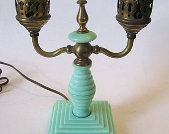 Vintage lamp jadeite – Etsy