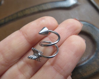 Double helix piercing | Etsy