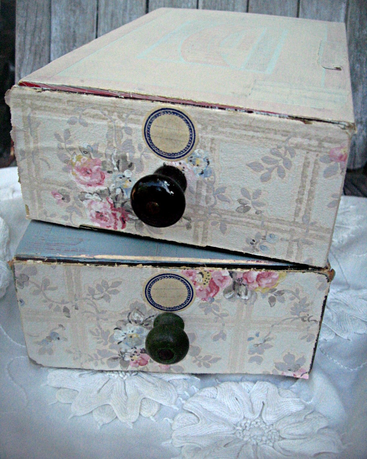 Vintage cigar boxes, storage boxes, studio storage, altered cigar boxes ...