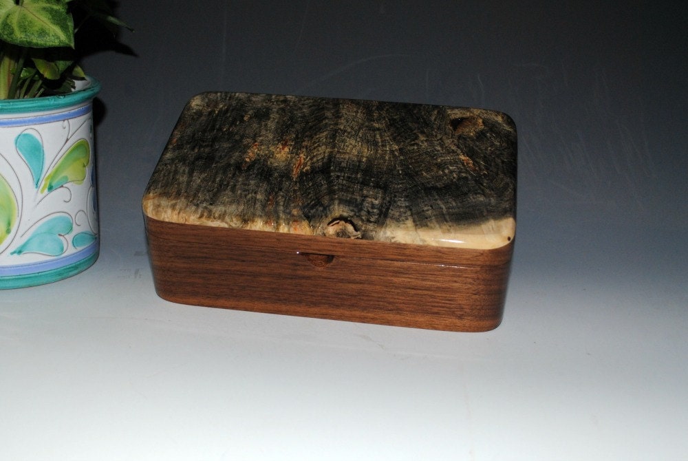 Handmade Wooden Stash Box of Buckeye Burl On Walnut – THE Guy Favorite ...