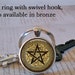Golden Pentacle necklace Golden Pentacle pendant Wiccan