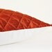 Dark Rust Quilted Silk Decor Pillow Deep Rust Maroon