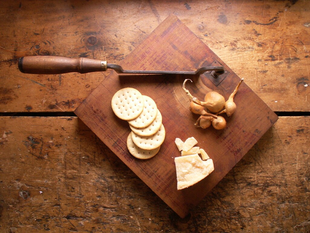 Vintage Large Cutting Board with Integral Pivoting Blade – Herb ...