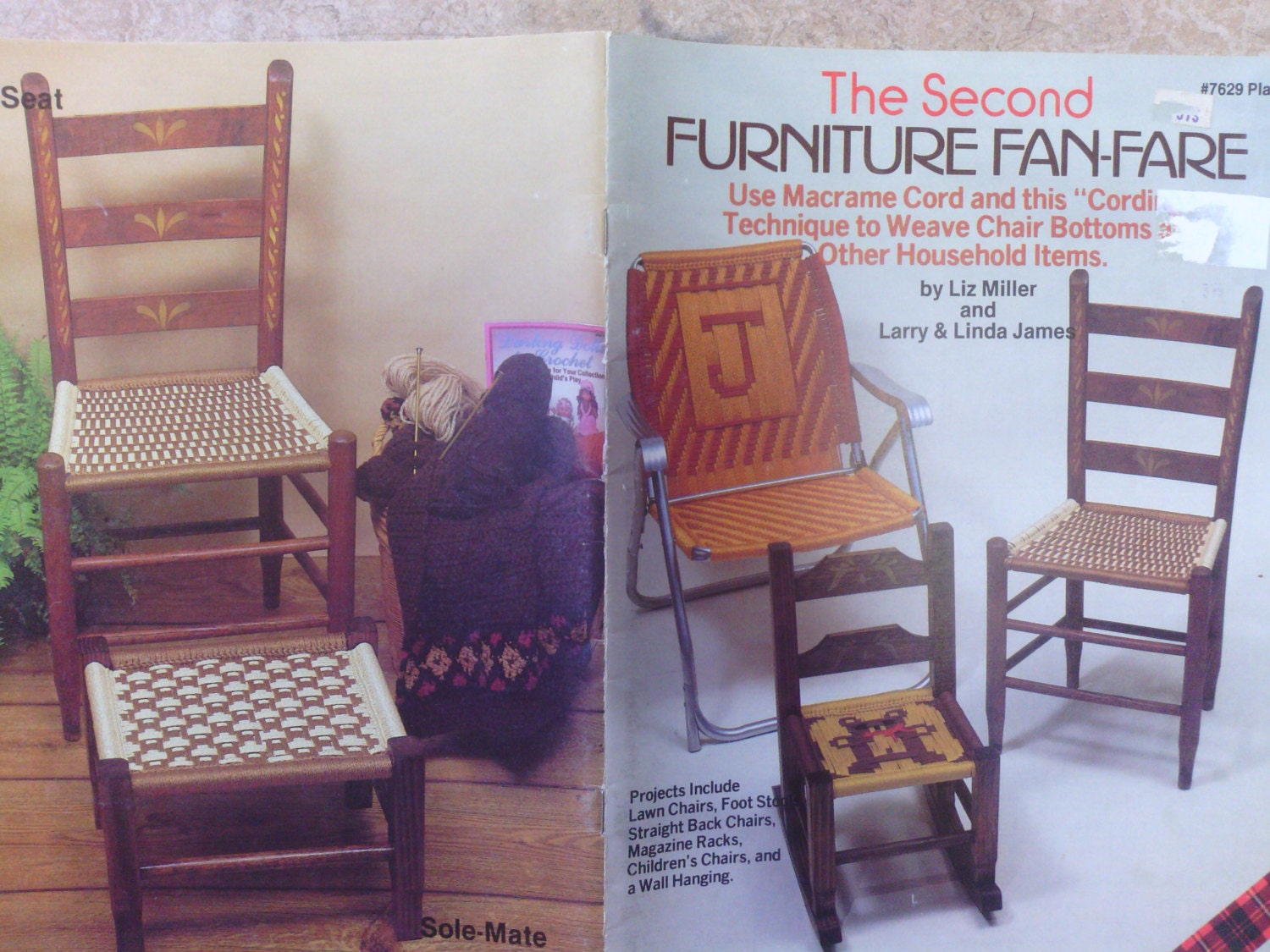 Macrame chairs pattern book tutorial lawn chair weaving