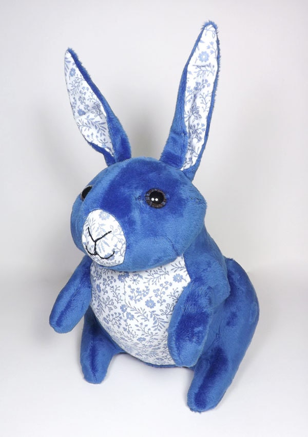 Plush Blue Bunny Rabbit Toy by FluffEngine on Etsy