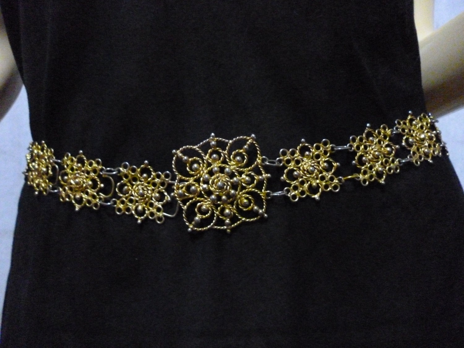 Gold filigree belt, traditional Thai costume jewellery – Haute Juice