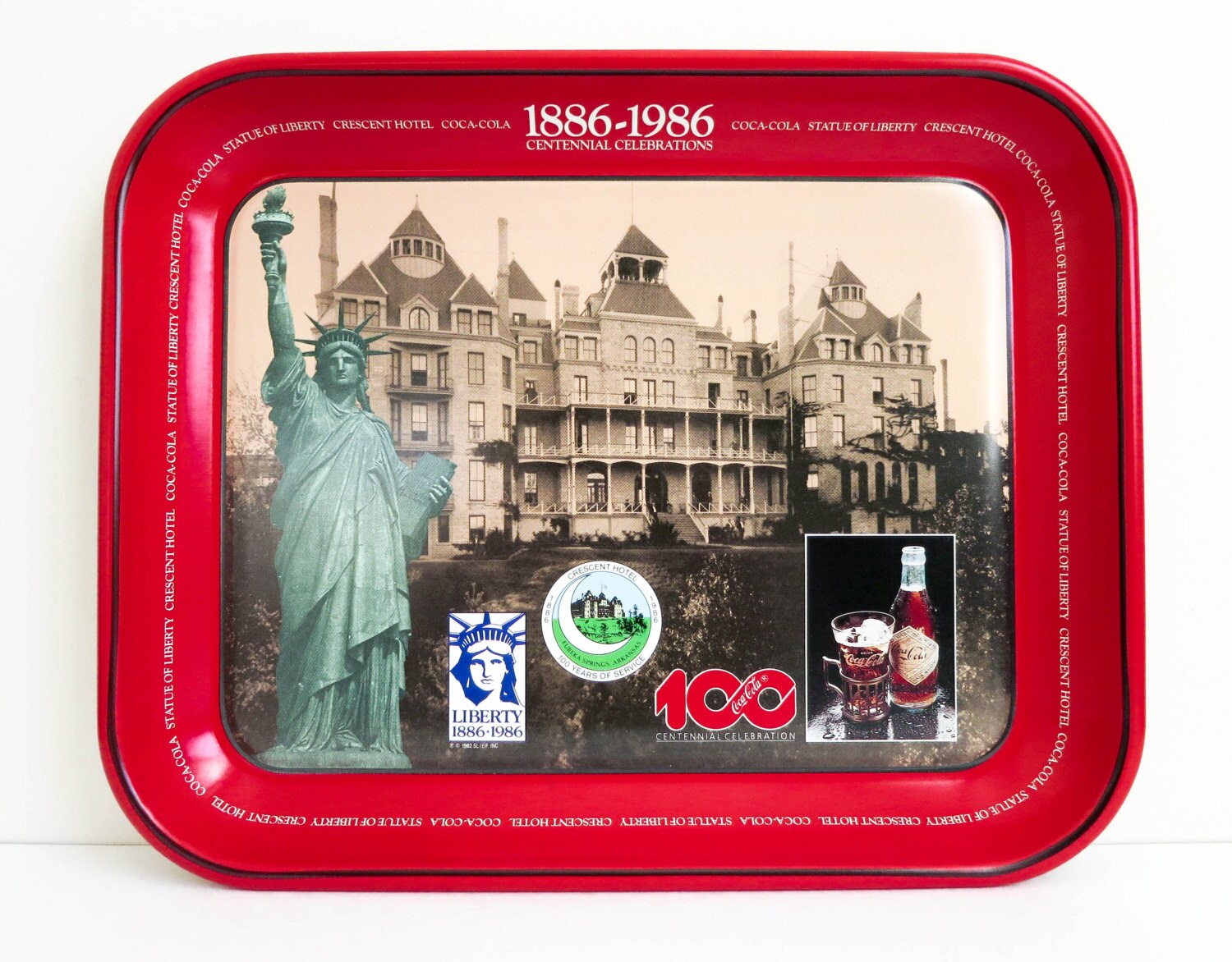 Vintage Coke Tray with Statue of Liberty – Coca Cola 100th Anniversary ...