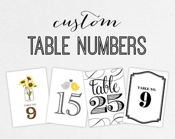 Table Numbers 1-30 Instant Download DIY by replybydesignstudio