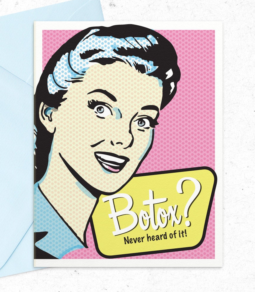 Funny Sarcastic Birthday Card Botox