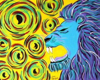 Yellow Octopus Print Cubism Octopus Print 8x10 Inch Print