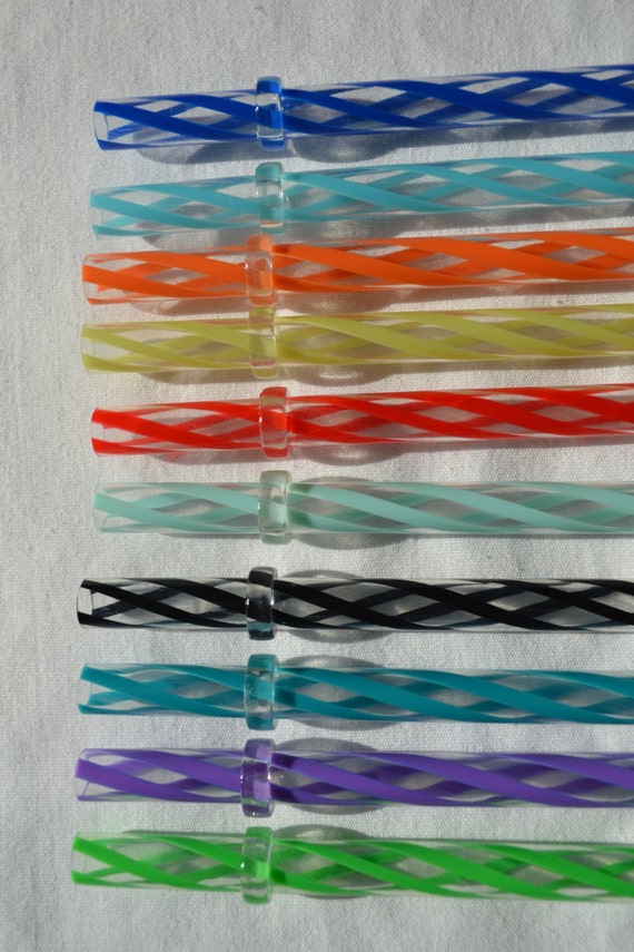 12 Reusable 11 Inch Clear Swirly Straws Bpa Free