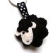 Felt sheep keychain black sheep lamb felt accessories