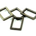 3/4 Rectangle D-Rings Antique Brass 4pc Set by MeiMeiSupplies