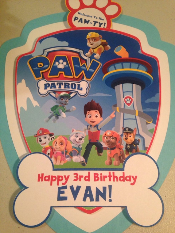 Paw Patrol Door Sign or Wall Hanging