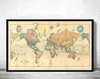 Old world map | Etsy