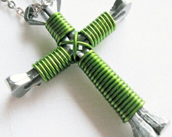 Horseshoe Nail Cross Necklaces by Nailcrosses on Etsy