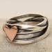 Sterling Silver Ring with heart. Anniversary Gift Ring.. Love