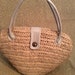 CROCHETED RAFFIA PURSE Price Lowered vintage with clamshell