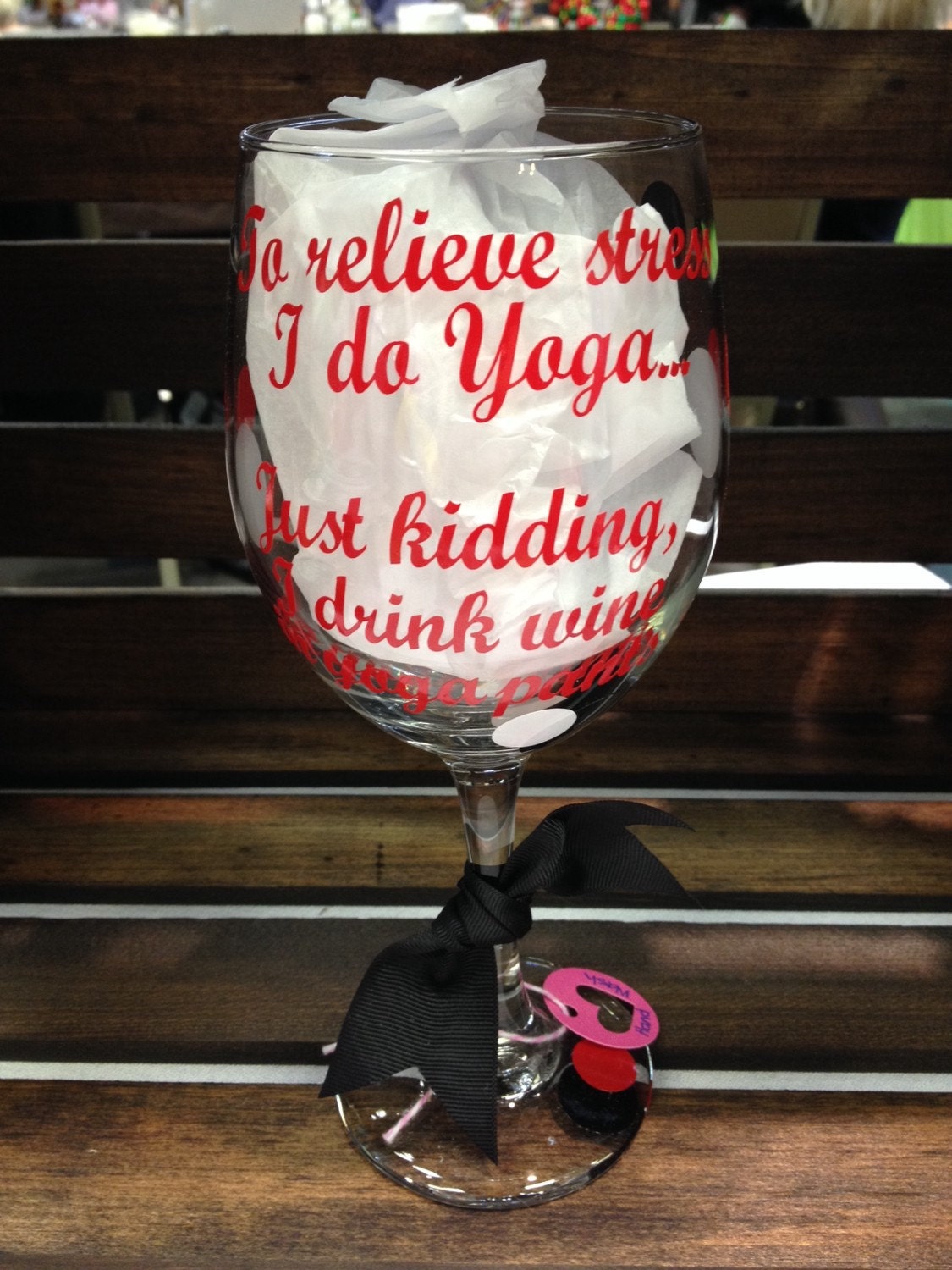 Yoga Pants Wine Glass