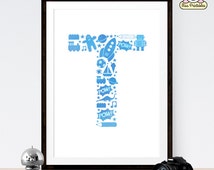 Popular items for monogram letter t on Etsy