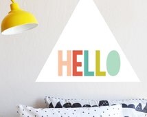 Popular items for hello wall decal on Etsy