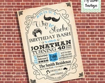 Unique stache bash party related items | Etsy