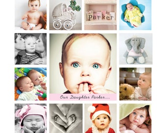 Baby photo collage | Etsy