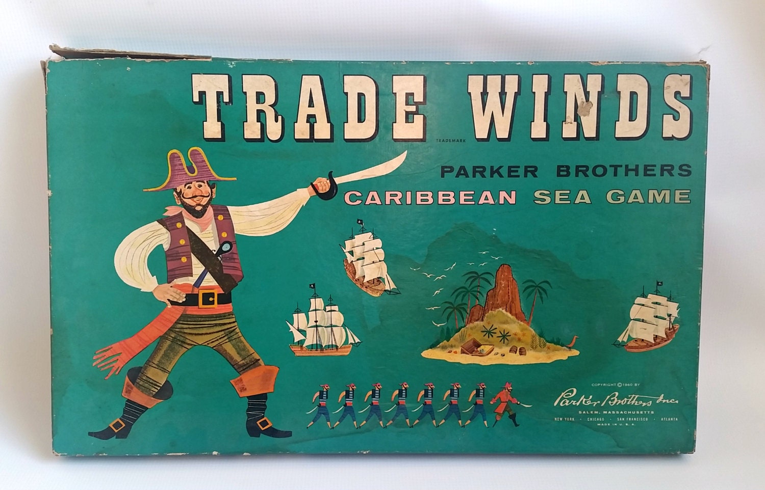 Vintage Trade Winds Board Game 1960 RARE Complete Pirate