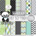 Monkey Digital Paper and Clipart for create Party Printables