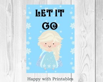 Frozen Elsa Poster - Let it go - Printable Poster - Frozen theme ...