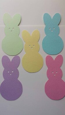 Easter Peeps Paper Cutout 8 inchs