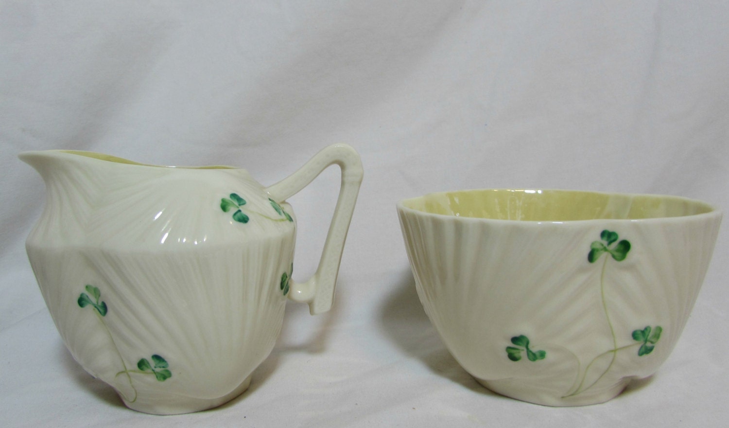 Belleek China, Vintage 1960’s, Cream and Sugar Set – Haute Juice