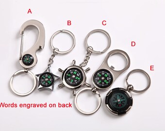 Popular items for compass key chain on Etsy