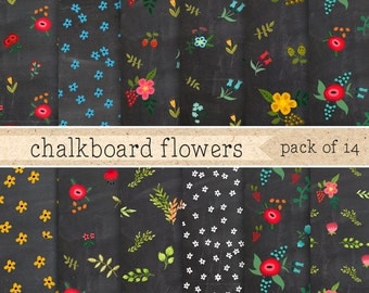 Chalkboard flowers | Etsy