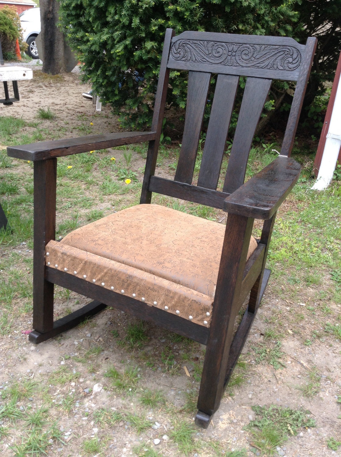 Restored Early 1900s Rocking Chair by RMKTreasureChest on Etsy