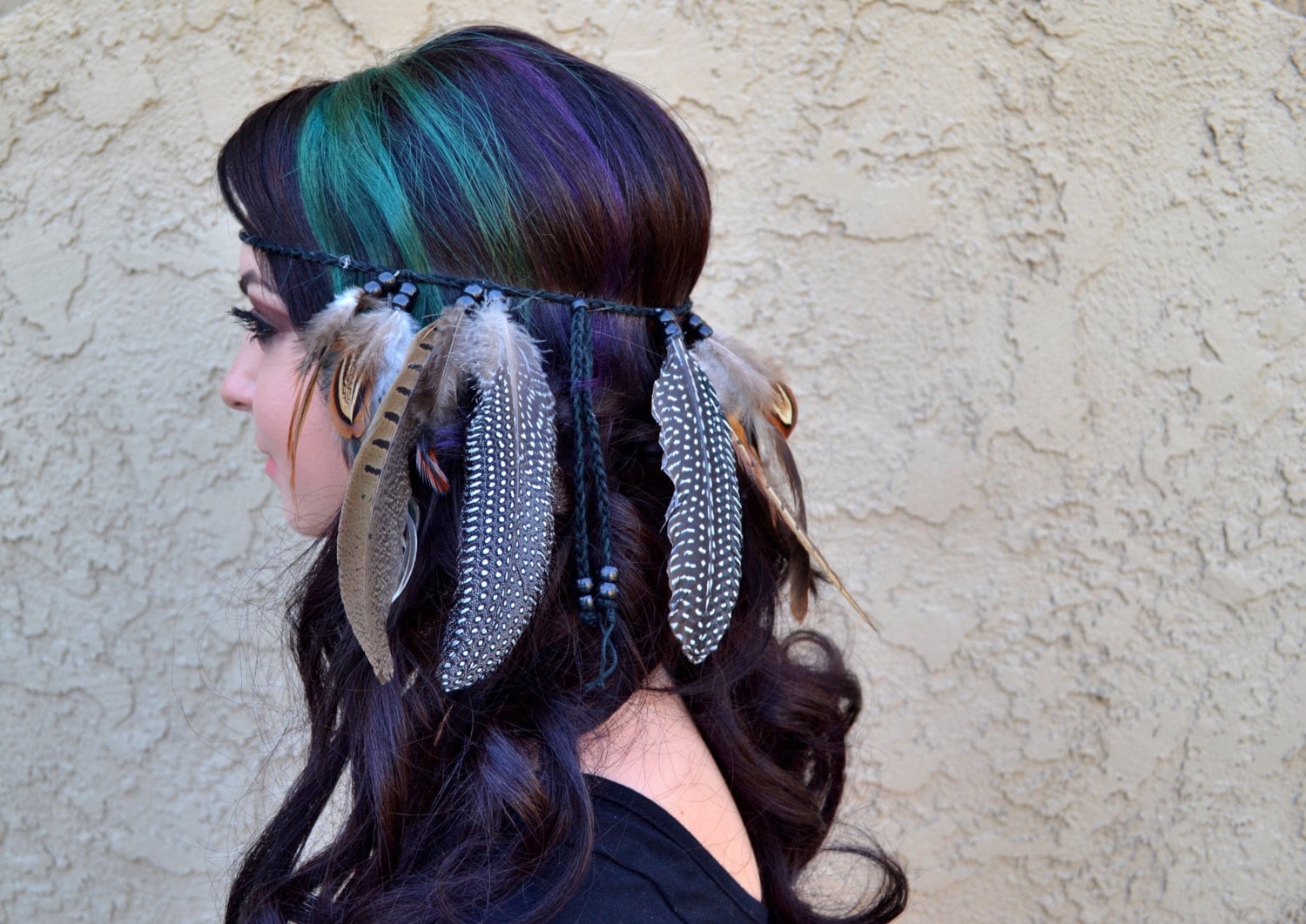Feather Headband Feather Hairpiece Native American