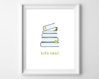 Children's Wall Art READ Print Reading quotes for