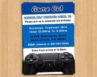 Popular items for gaming invitation on Etsy