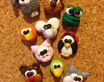 Popular items for animal push pins on Etsy