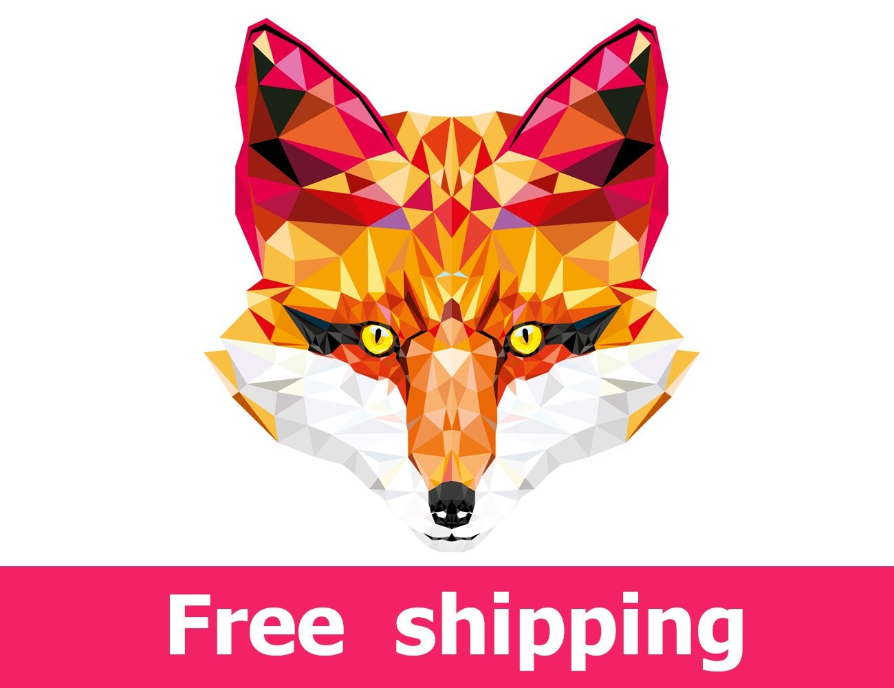Geometric wall decal fox geometric decal fox geometric home