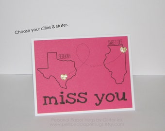 Funny Long Distance Friendship Card Funny by PersonalPaperHugs