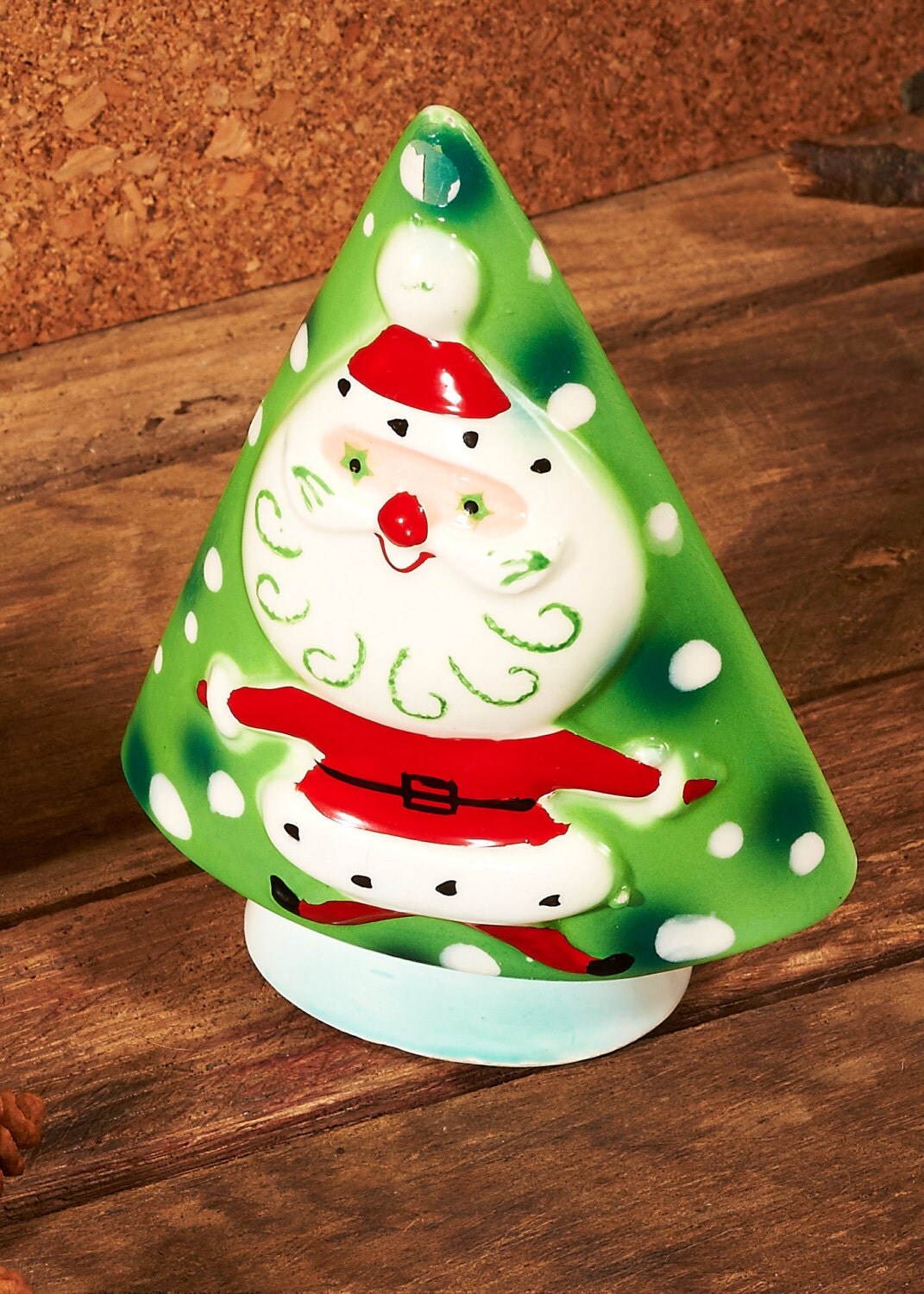 Vintage Santa Christmas Tree Bell one half of a Ceramic Salt & Pepper ...