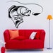 Fishing Wall Decal Fish Vinyl Stickers Fish Hook by Rossstickers