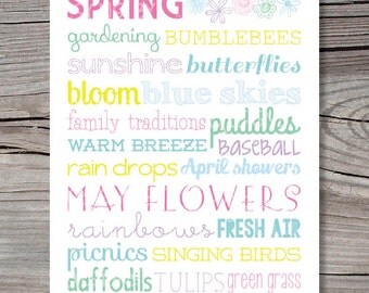 Spring typography | Etsy