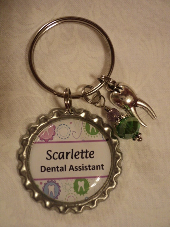 Personalized Dental Assistant key chain with by chaleybrooke