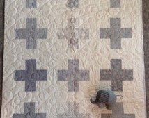 Popular items for gray baby quilt on Etsy