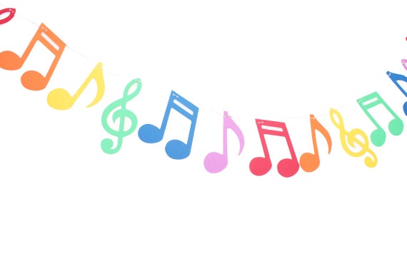 Music Note Garland G Clef Garland Music Party Banner Music
