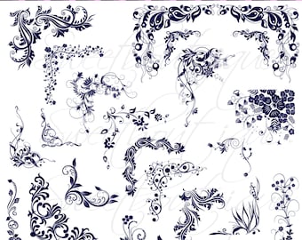 Corner scrolls | Etsy